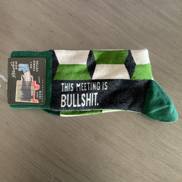 Blue Q | Underwear & Socks | Mens Crew Socks Gag Gift This Meeting Is ...